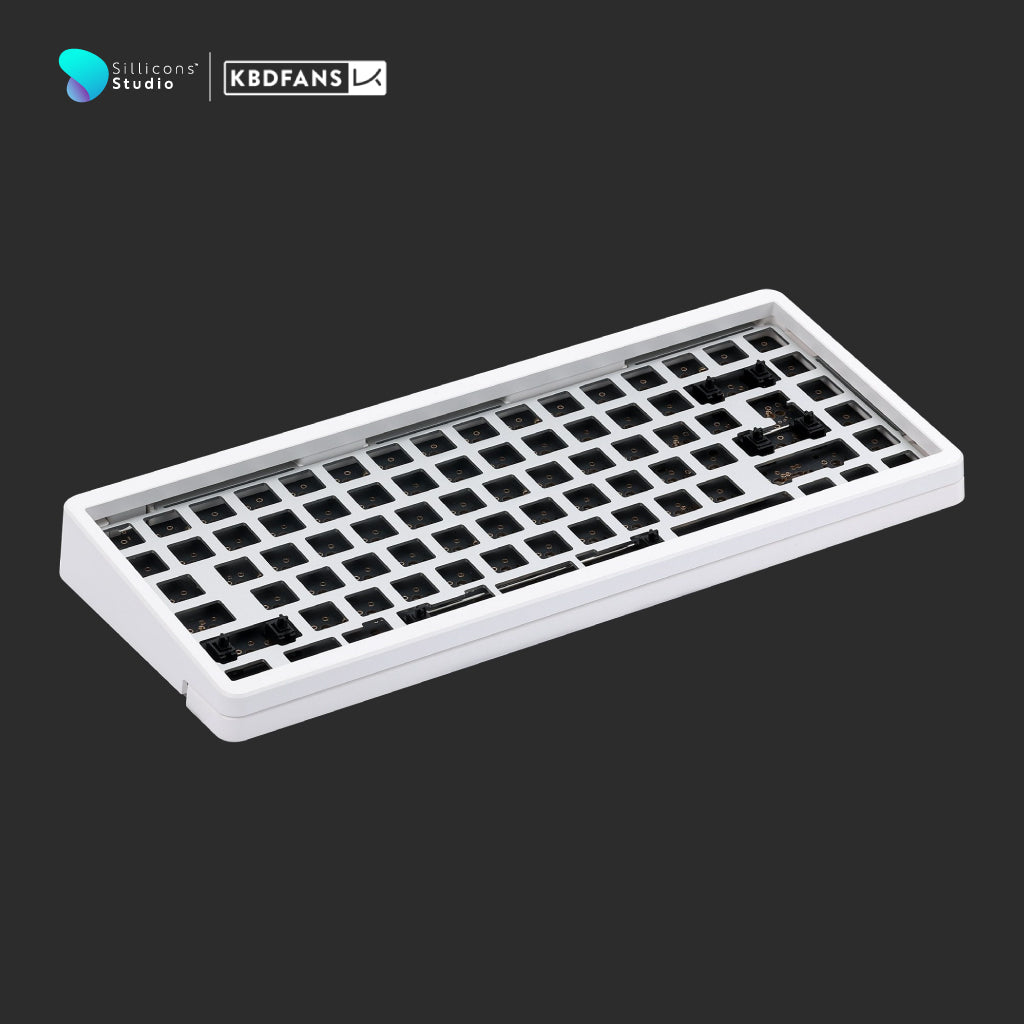 คีย์บอร์ด KBDFans D84 V2 75% DIY KIT E-White, Aluminium – sillicons